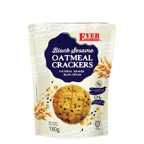 Black Sesame Oatmeal Crackers Ever Delicious