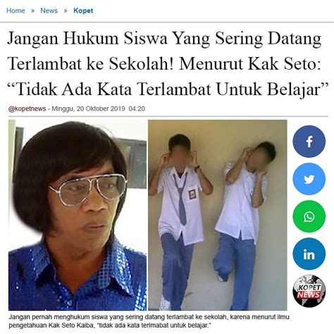 Jangan Hukum Siswa Yang Sering Datang Terlambat Ke Sekolah Menurut Kak