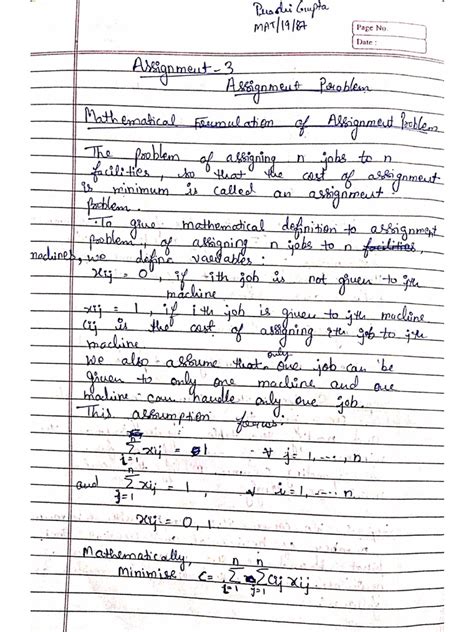 assignment problem pdf