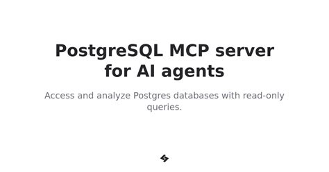 Postgresql Mcp Server For Ai Agents