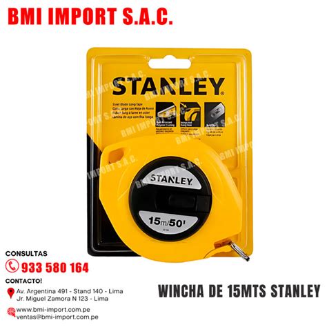 Wincha De 15mts Stanley Bmi Import