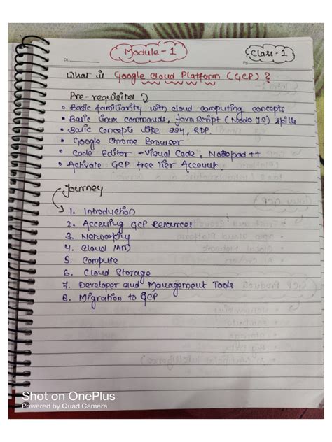 Module1 Gcp Handwritten Notes Pdf