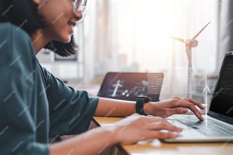 Premium Photo Windmill Interface Turbine Eco Technology Resource