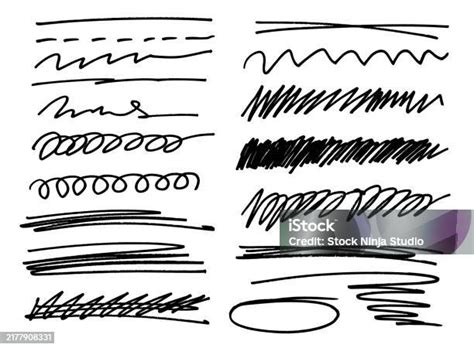 숯 연필 낙서 요소와 손으로 그린 질감 벡터 일러스트 레이 션 개체 그룹에 대한 스톡 벡터 아트 및 기타 이미지 개체 그룹 거친 그런지 이미지 기법 Istock