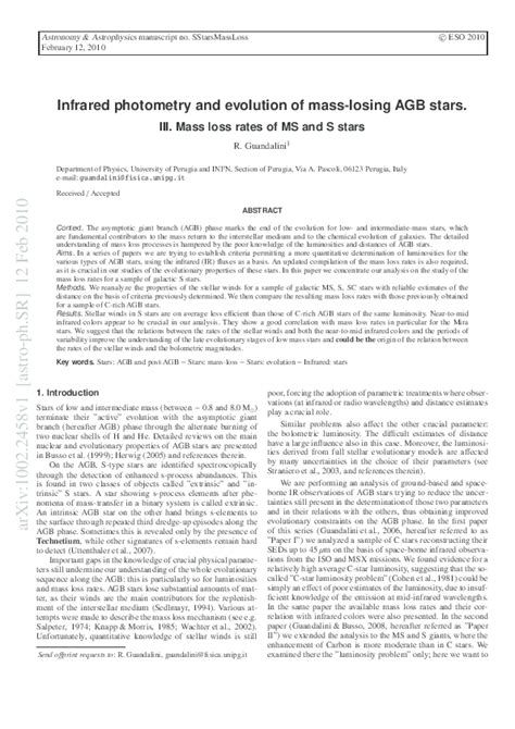 Pdf Infrared Photometry And Evolution Of Mass Losing Agb Stars