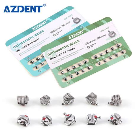 Azdent Orthodontic Q Shape Braces Self Ligating Roth Mbt 022 Dental Brackets Dental Bracket