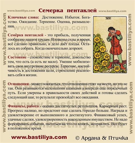 семерка пентаклей Tarot Book Tarot Card Meanings Tarot Interpretation