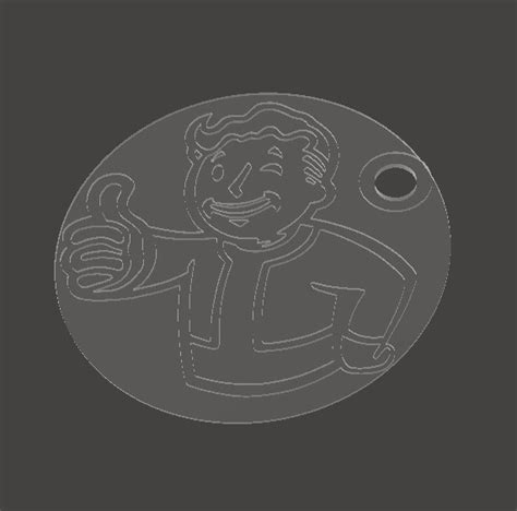 Stl File Vault Boy Fallout See Through Effect Keychain Replica 👦 ・3d Printer Design To Download