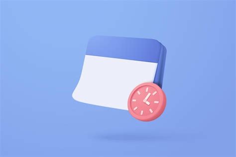 3d 달력은 파란색 배경에서 미리 알림 날짜를 표시한 날짜 및 시간을 표시합니다 일정 약속 이벤트 일 휴일 계획 개념에 대한