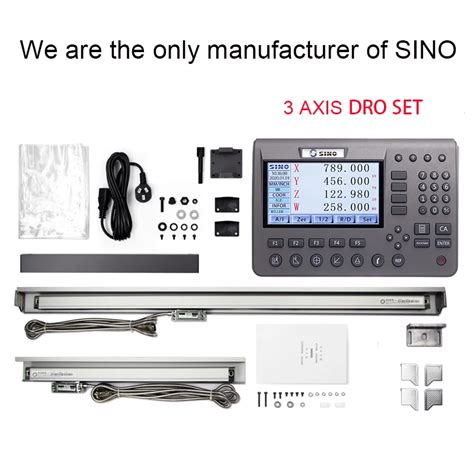 Sino 4 Axis Dro Sets Lcd Digital Readout Display 0 005mm Grating Linear