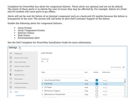 Unisphere Alerts Dell Powermax Reliability Availability And Serviceability Dell