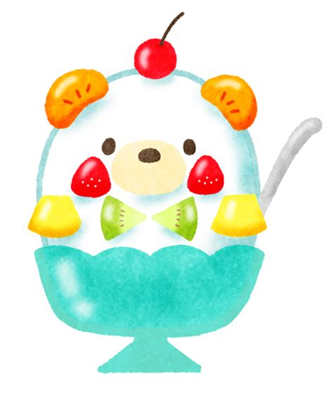 白くまかき氷のイラスト いらすとらんど