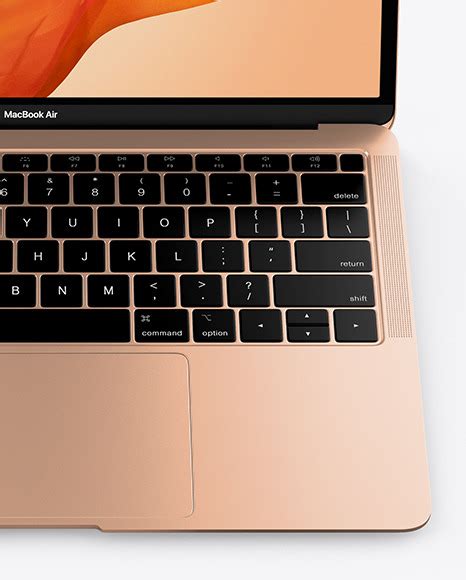 Macbook Air Gold Mockup Free Download Images High Quality Png