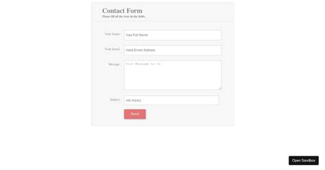 forms example codesandbox