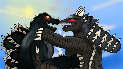 Rule 34 16 9 Anguirus Anthro Blush Bodily Fluids Duo Ejaculation