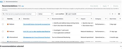 查看 Amazon Rds 建议 Amazon Relational Database Service