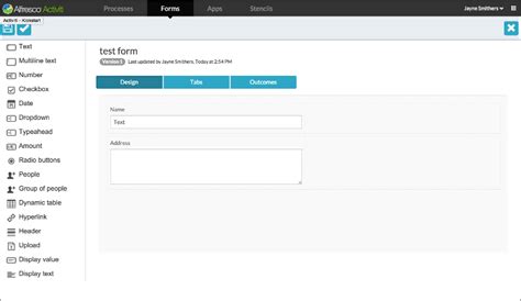 Alfresco Docs Using The Form Editor