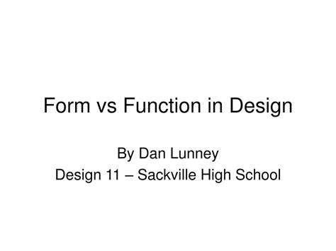 PPT Form Vs Function In Design PowerPoint Presentation Free Download ID