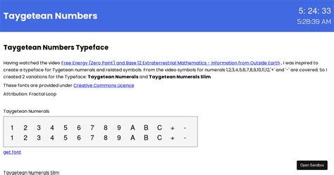 Taygetean Numbers Codesandbox