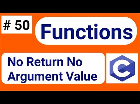 Function With No Arguments And No Return Value In C Functions In C C Programming In Hindi C