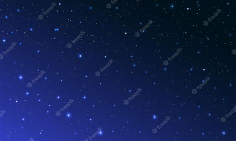 Звезды на фоне ночного неба Премиум векторы