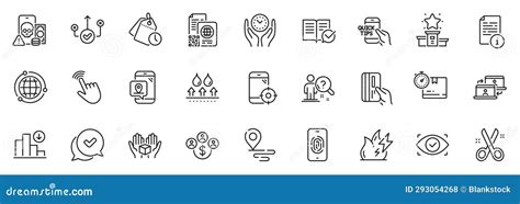 Biometric Id Card Line Icon Technology And Identity Fingerprint Sign Vector Graphics A