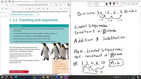 Counting And Sequences Cambridge Primary Mathematics Learners Book 4 شرح Youtube