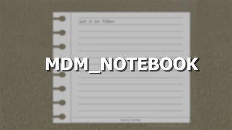Paid Open Source Mdmnotebook Fivem Releases Cfxre Community