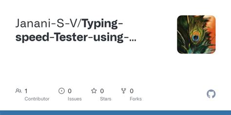 Janani S V On Linkedin Github Jananii55typing Speed Tester Using