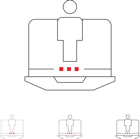 Laptop Computer Hardware Service Bold And Thin Black Line Icon Set 13293876 Vector Art At Vecteezy