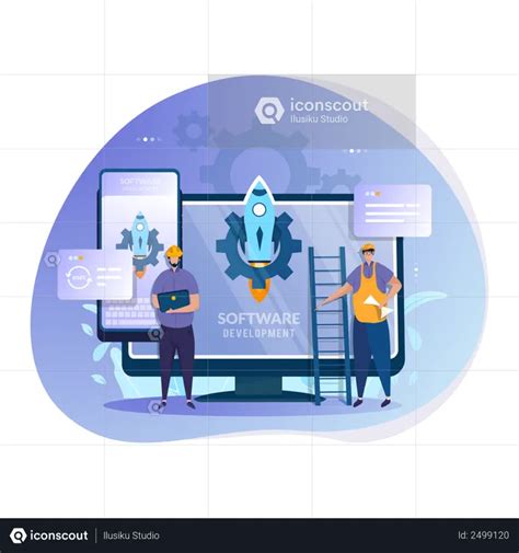Best Software Engineer Fixing Software Error Illustration Download In