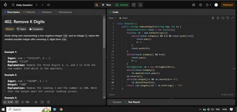 Day 54 Of 100daysofcodechallenge Remove K Digits Swasthik K S