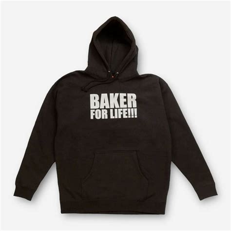 Baker Skateboards Baker 4 Life Hood Black Skate Clothing From
