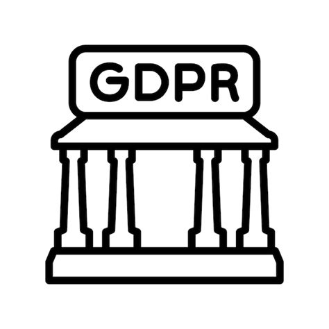 은행 Gdpr 아이콘 프리미엄 벡터