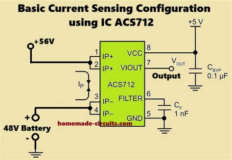 ACS Current Sensor Circuit Diagrams And Datasheet Homemade Circuit Projects