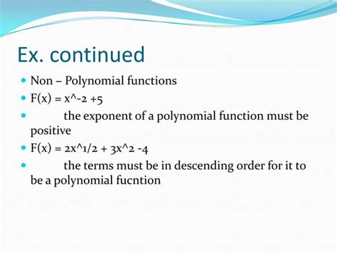 Polynomial Functions Ppt