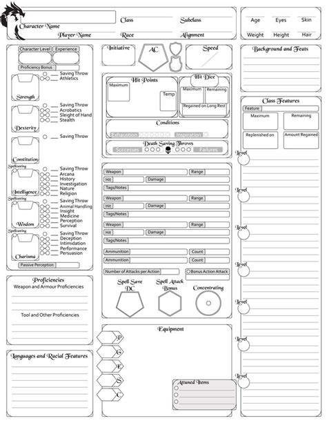 printable dnd character sheet