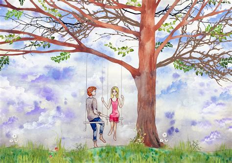 Download Tree Swing Lovers Royalty Free Stock Illustration Image Pixabay