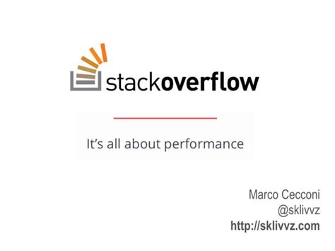 Larchitettura Di Stack Overflow Mario Cecconi Codemotion Milan