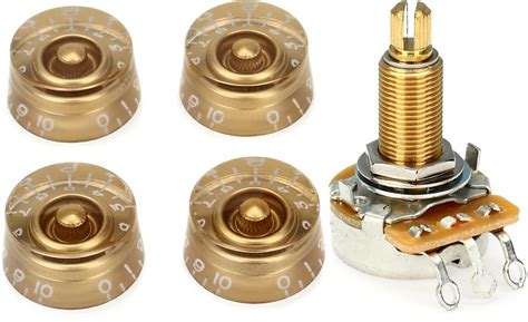 Gibson Accessories Speed Knobs 4 Pack Gold Bundle With Reverb