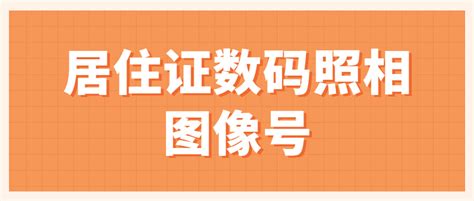 居住证数码照相图像号 照片回执网