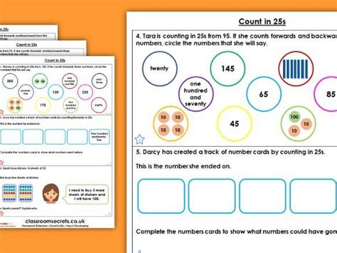 Year 4 Count In 25s Autumn Block 1 Maths Homework Extension Teaching