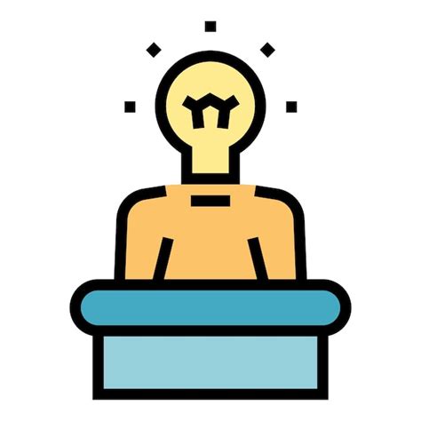 Premium Vector Seminar Speaker Icon Outline Vector Presentation