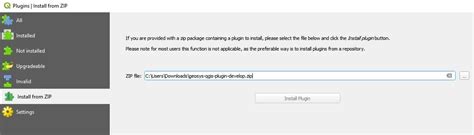 Installation Qgis Plugin
