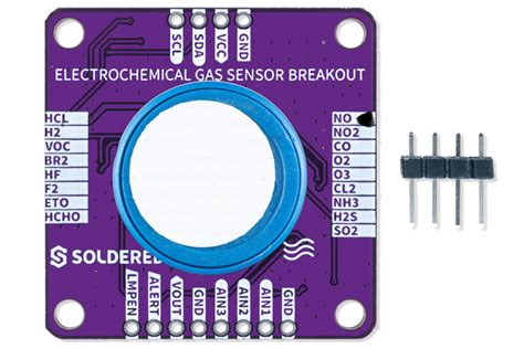 High Precision Electrochemical NO Gas Sensor Breakout Soldered Electronics