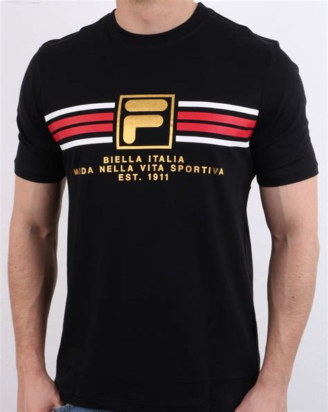 Fila Vintage Benz T Shirt Black Fila At 80s Casual Classics