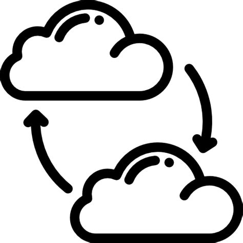 Cloud Computing Detailed Rounded Lineal Icon