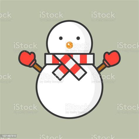 눈사람 스카프와 벙어리 장갑 크리스마스 테마에 대 한 채워진된 개요 아이콘 가득 찬에 대한 스톡 벡터 아트 및 기타 이미지