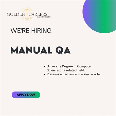 Golden Careers Recruitment On Linkedin Manualqa Qualityassurance Testingjobs Techjobs
