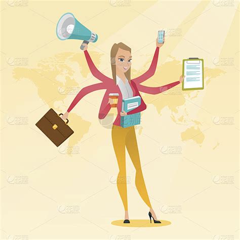 处理多任务的女性